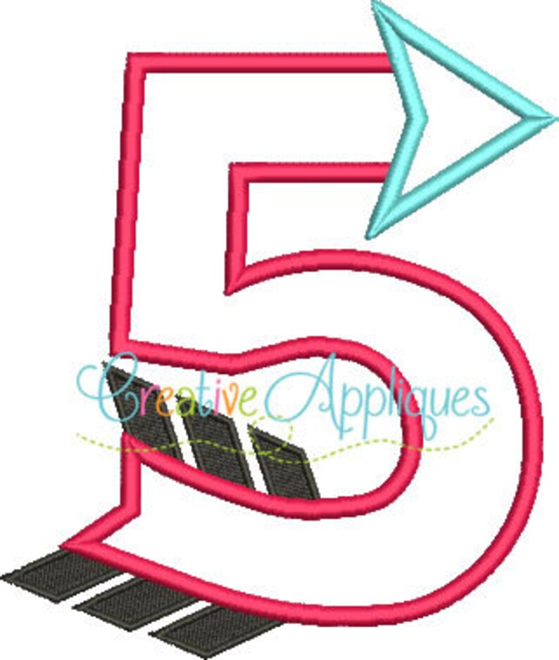 Tribal Arrow Number 5 Five 5th Fifth Birthday Digital Machine - Etsy