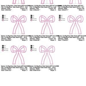 Big Bow Side Seam Applique Machine Embroidery Design, Bow Shirt Side ...