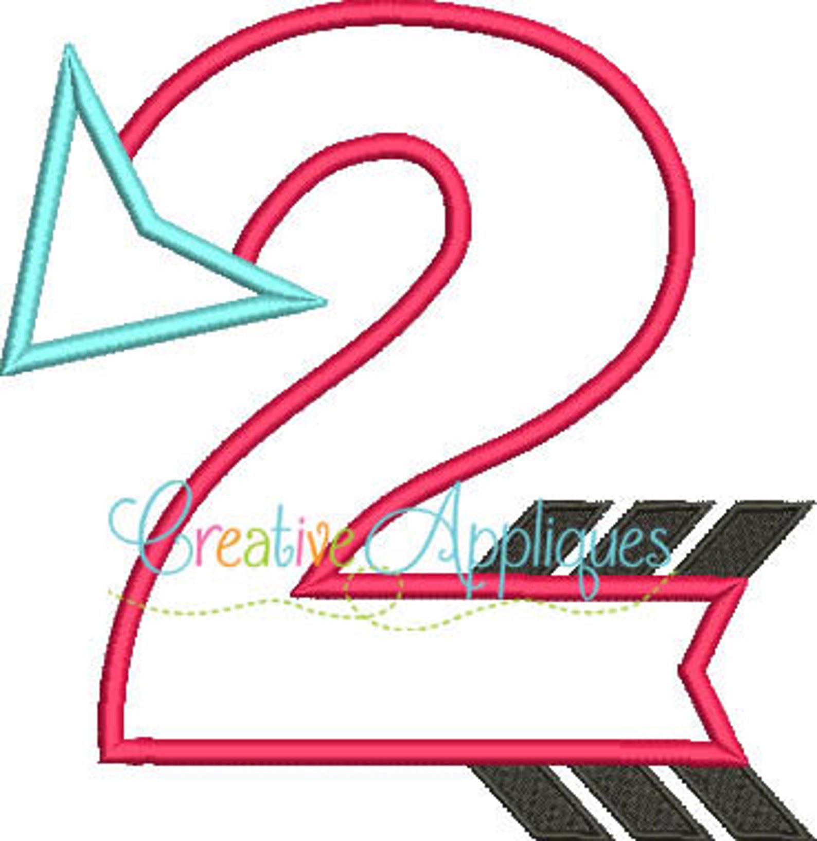 Tribal Arrow Number 2 Two Second 2nd Birthday Digital Machine ...