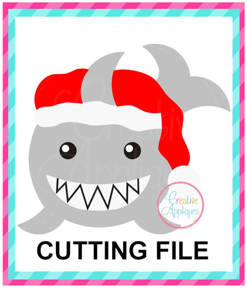 Santa Shark Svg Cutting File Shark Svg Whale Svg Shark - Etsy