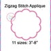 Double Scallop Monogram Frame Digital Machine Embroidery Applique ...