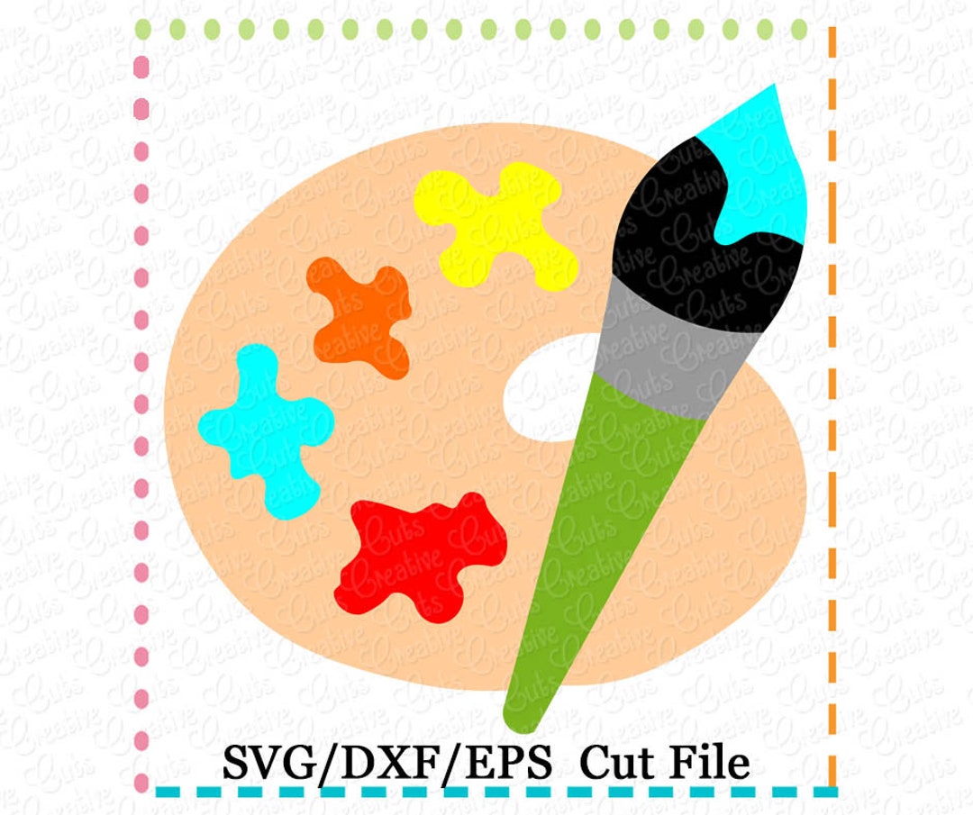 Paint Palette Svg Cutting File, Paint Palette Cut File, Paint Palette ...