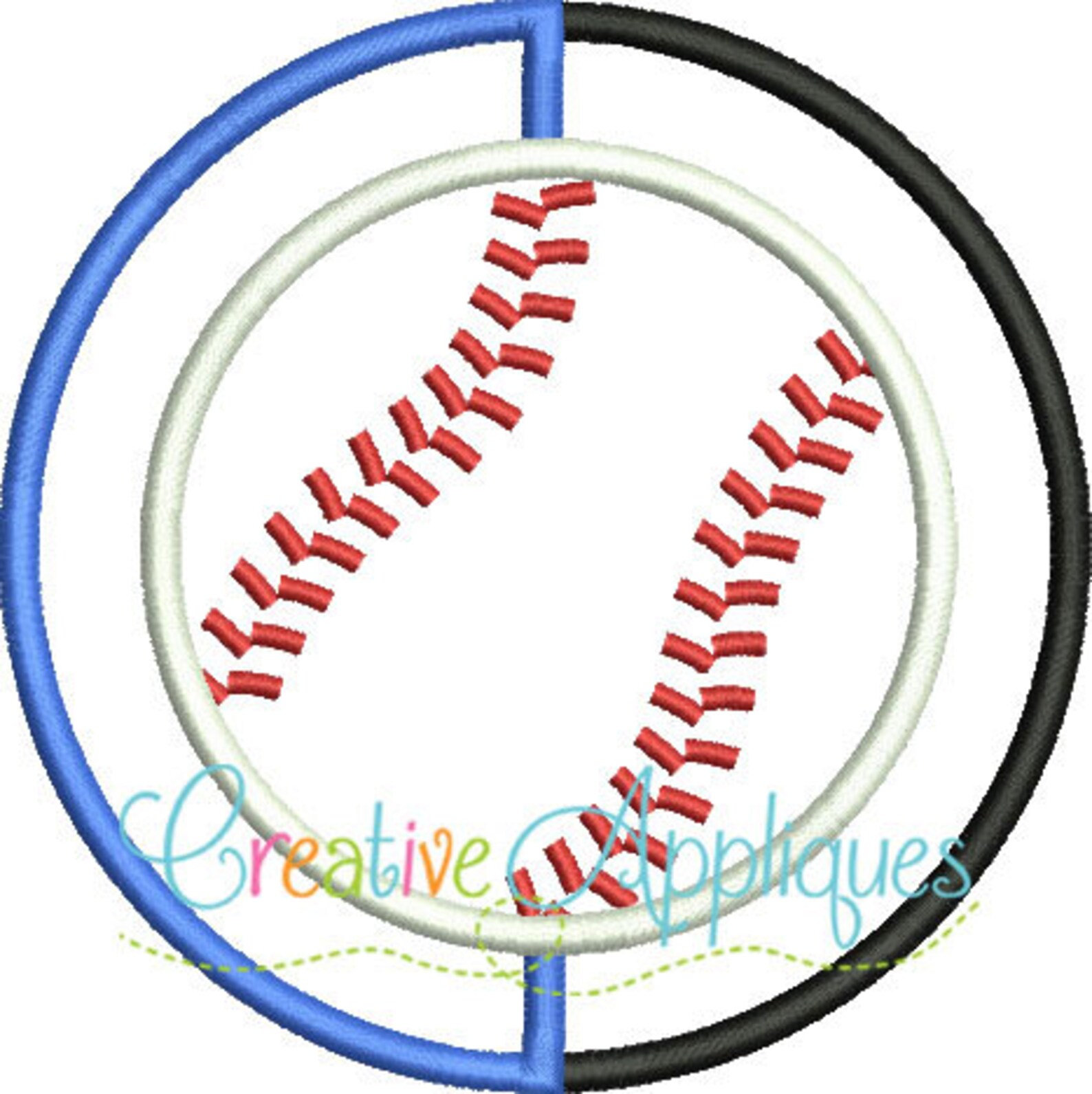 Baseball Softball Divided Machine Embroidery Applique Design 4 - Etsy