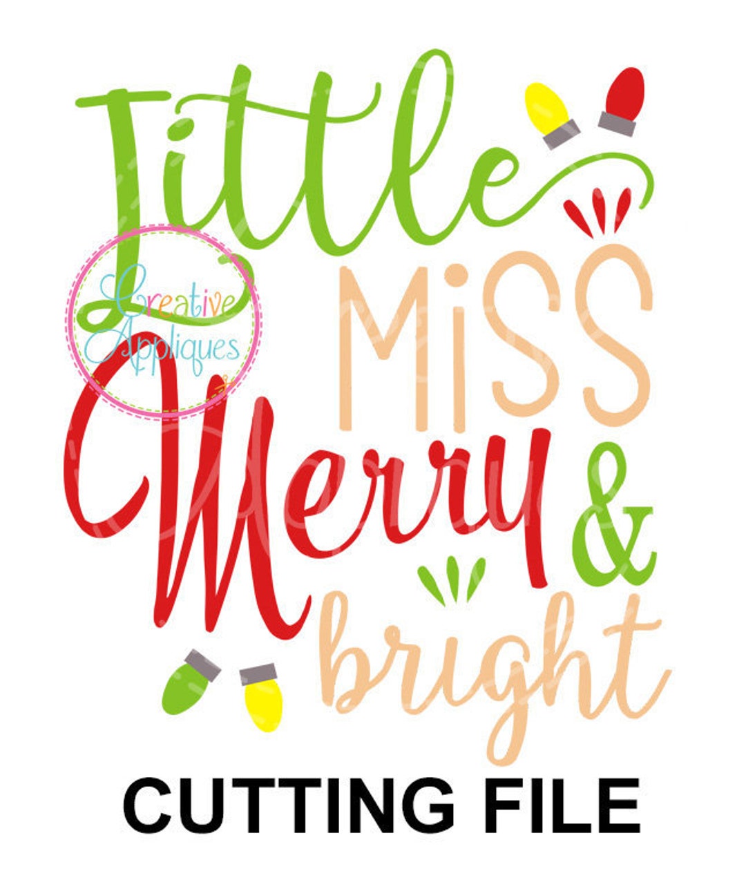 EXCLUSIVE Little Miss Merry and Bright Cutting File, Little Miss Svg ...