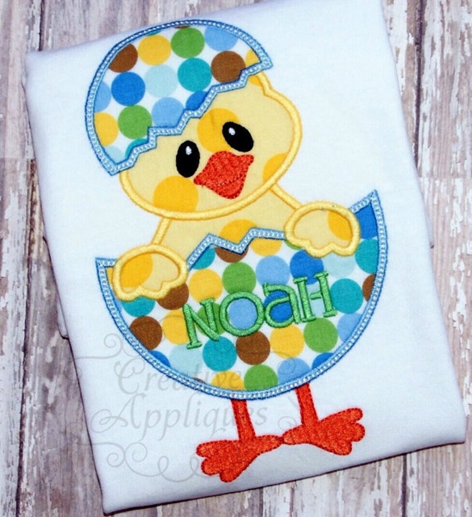 Chick in Easter Egg Digital Machine Embroidery Applique Design - Etsy