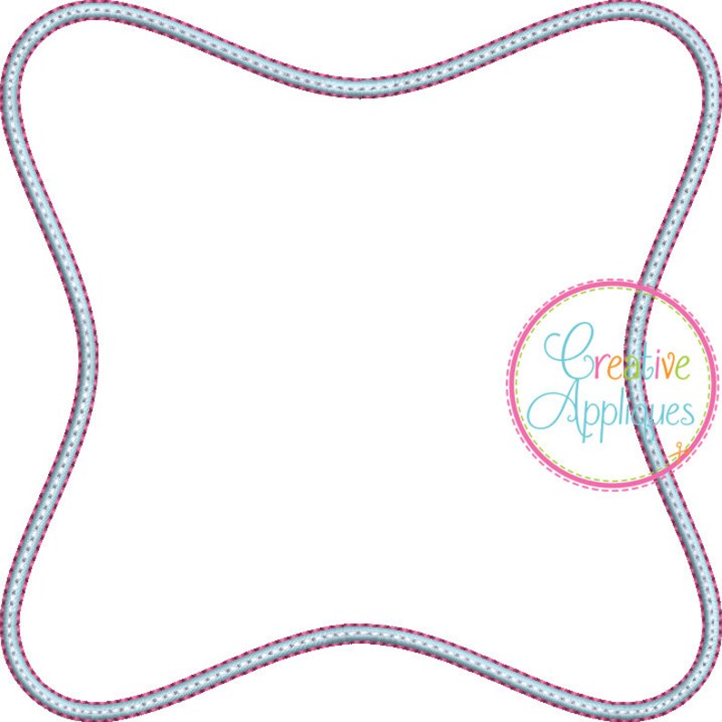 Monogram Applique Frame Digital Machine Embroidery Design 10 Sizes ...