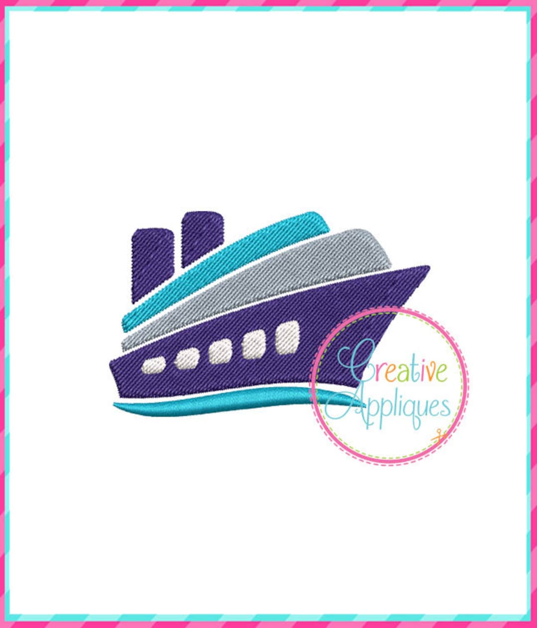 Miniature Ship Machine Embroidery Digital Design 3 Sizes, Ship ...