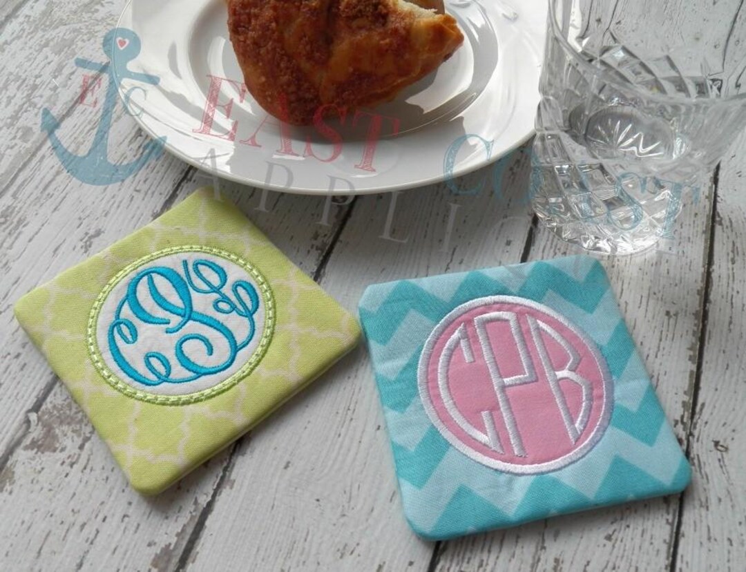Preppy Coaster in the Hoop Machine Embroidery Design, in the Hoop ...