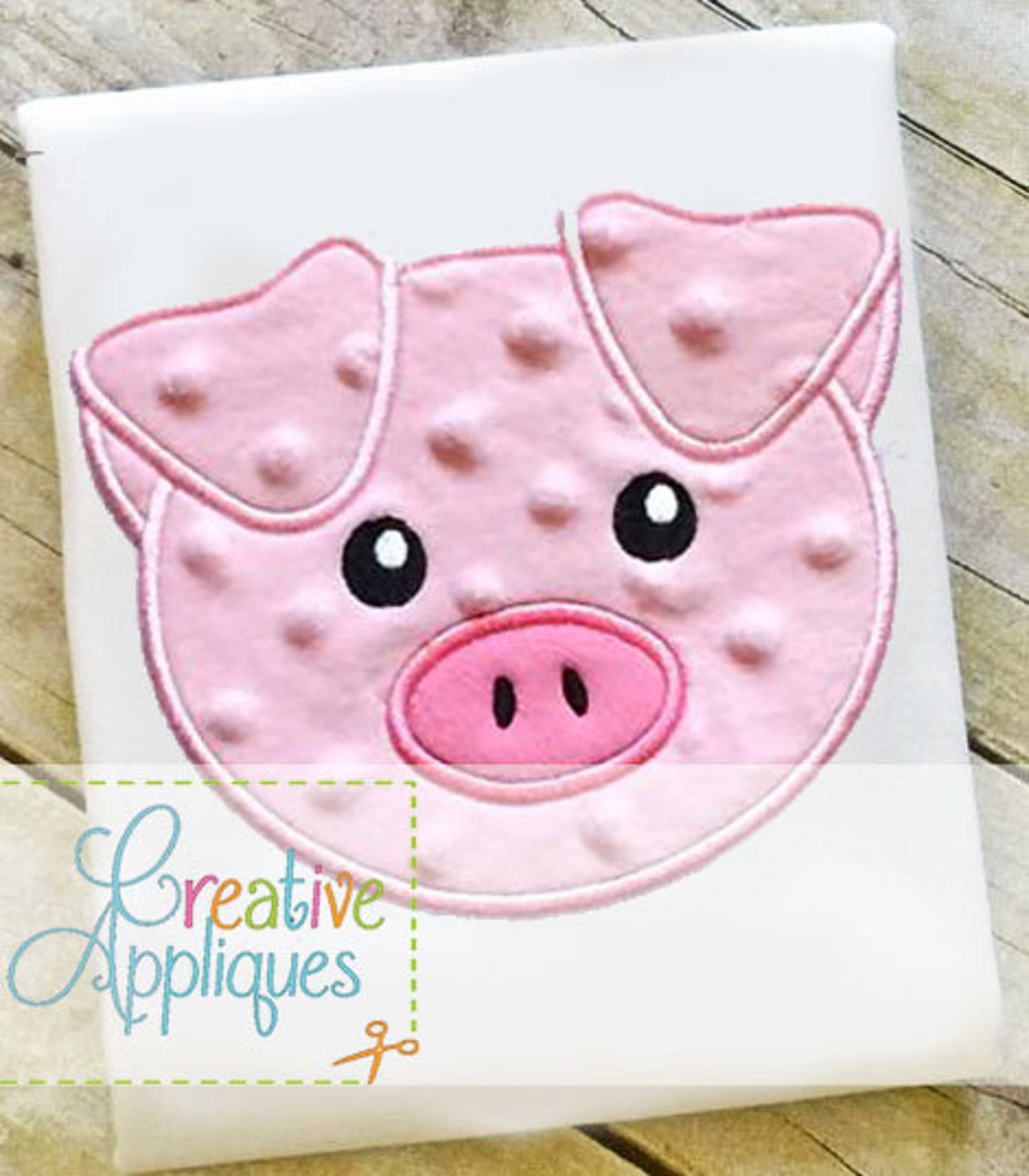 Pig Digital Machine Embroidery Applique Design 4 Sizes Pig - Etsy