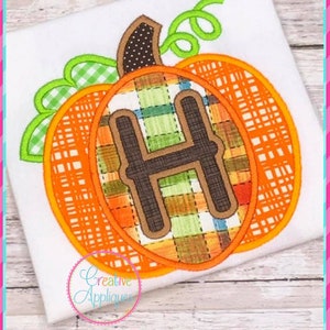 Pumpkin Alphabet Letter Set A-Z Applique Machine Embroidery Design 4 ...
