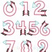 Tribal Arrow Number Set 0 Thru 9 Digital Machine Embroidery Design 4 ...