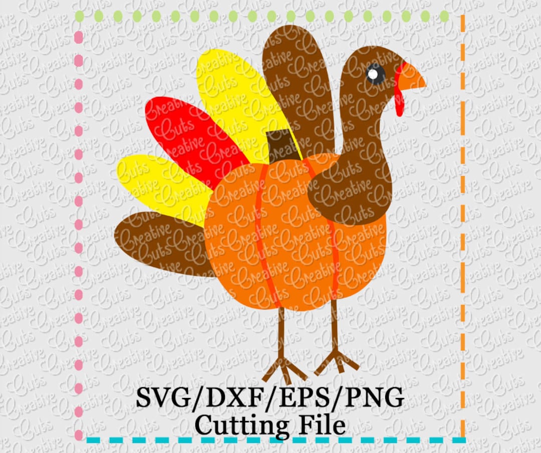 EXCLUSIVE SVG Pumpkin Turkey Cutting File, Thanksgiving Cut File ...