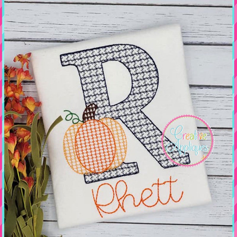 Initial Pumpkin - Etsy
