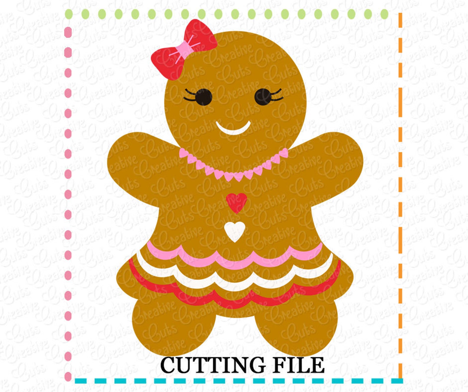 EXCLUSIVE SVG Gingerbread Girl Cutting File, Gingerbread Cut File ...