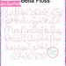 7 Sizes Bella Cursive Script Floss Embroidery Alphabet Font | Etsy