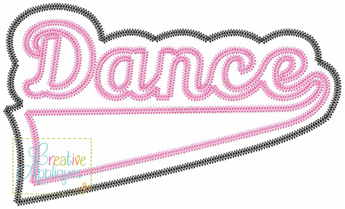 Dance Digital Machine Embroidery Applique Design 6 Sizes | Etsy