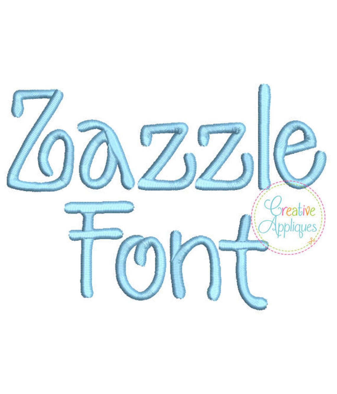 7 SIZES!!! Zazzle Embroidery Alphabet Font Digital Machine Embroidery 7 ...