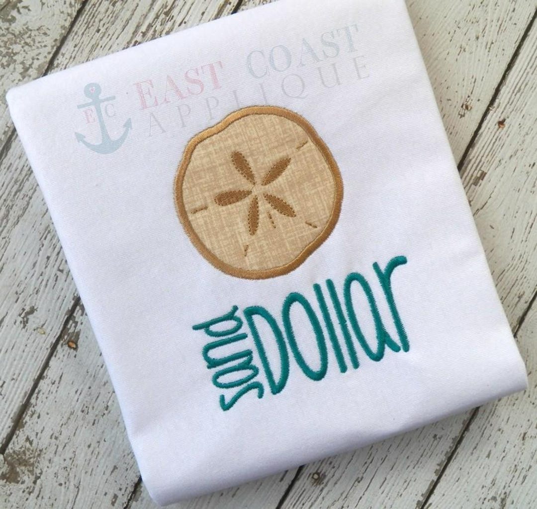Sand Dollar Applique Machine Embroidery Design, Applique Design, Sand ...