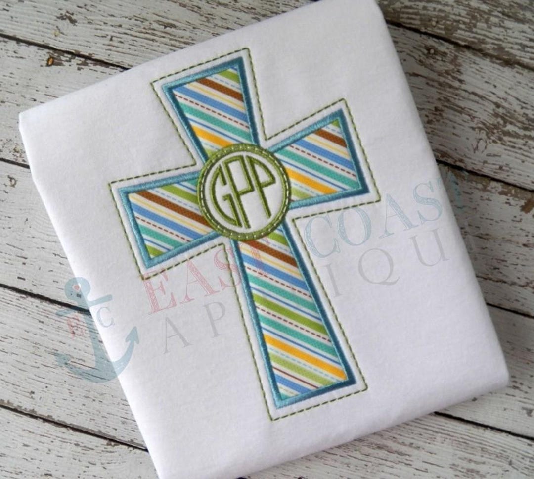 Simple Cross Applique Design, Machine Embroidery, Embroidery Design ...