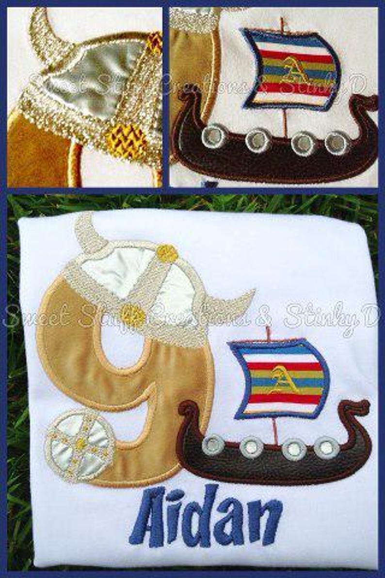 Viking Numbers Applique Design Set, Machine Embroidery, Embroidery ...