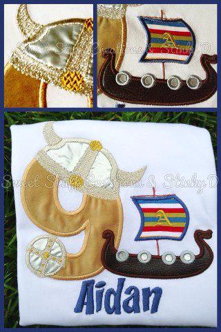 Viking Numbers Applique Design Set, Machine Embroidery, Embroidery ...