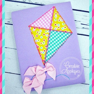 Kite Digital Machine Embroidery Applique Design 4 Sizes, Vintage Stitch ...