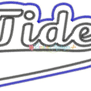 Tide Digital Machine Embroidery Applique Design 6 Sizes, Roll Tide ...
