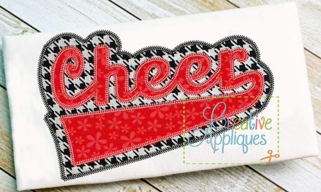 Cheer Digital Machine Embroidery Applique Design 6 Sizes, Cheer ...