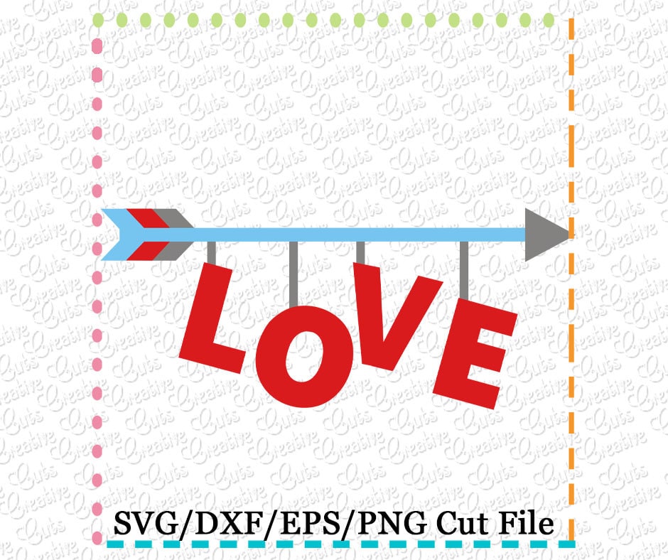 Love Arrow SVG Cutting File Valentine Svg Valentines Cut - Etsy
