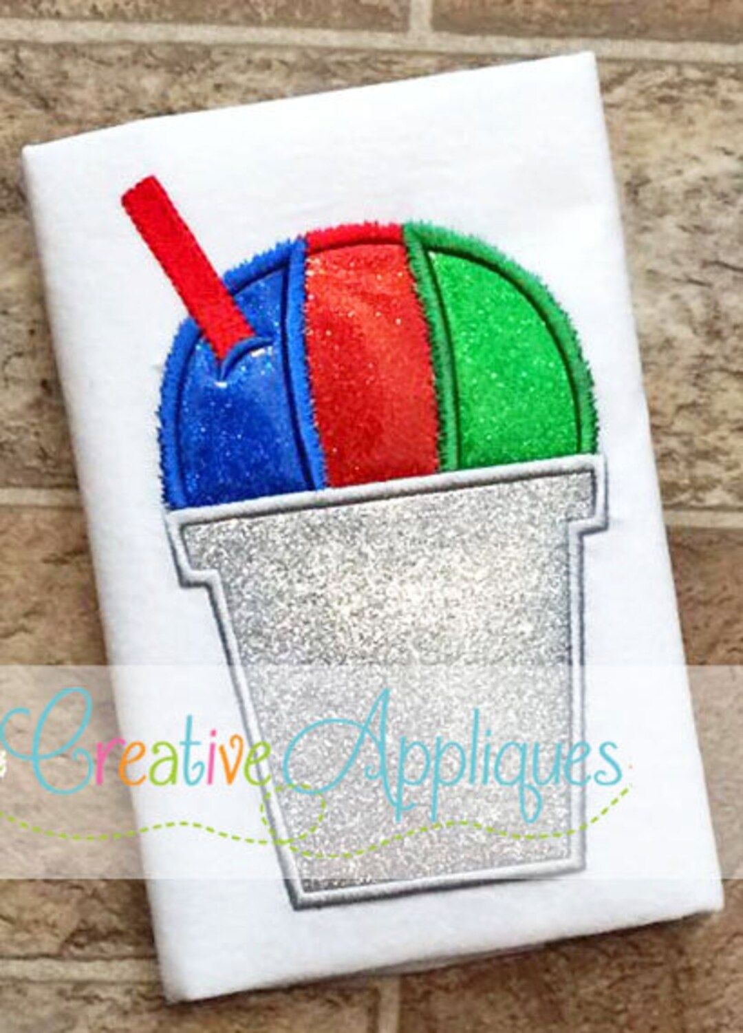 Snowcone Snowball Snoball Snocone Digital Machine Embroidery Applique ...