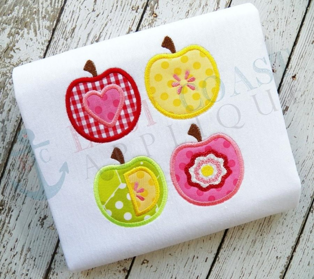 Sweet Apples Applique Design, Machine Embroidery Design, Embroidery ...