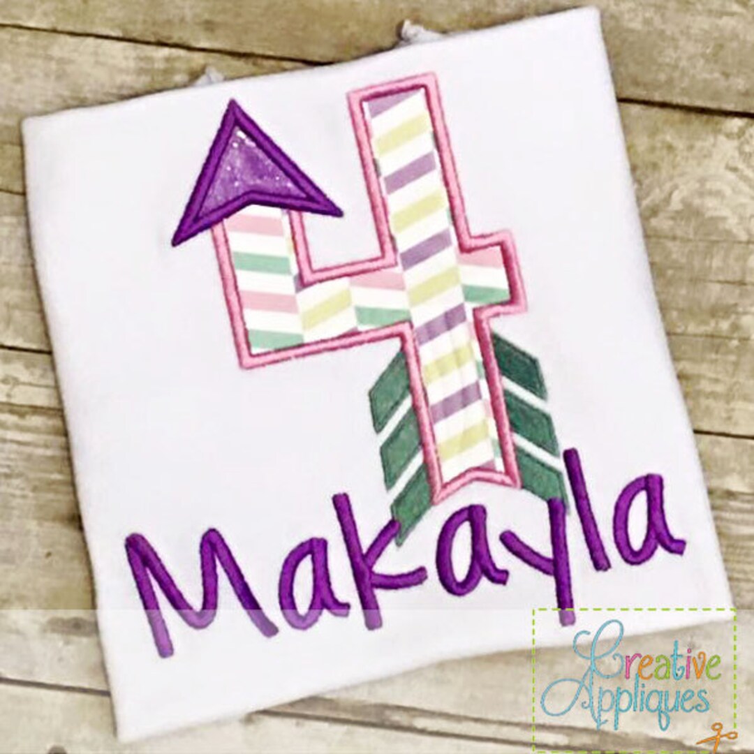 Tribal Arrow Number 4 Four 4th Fourth Birthday Digital Machine ...