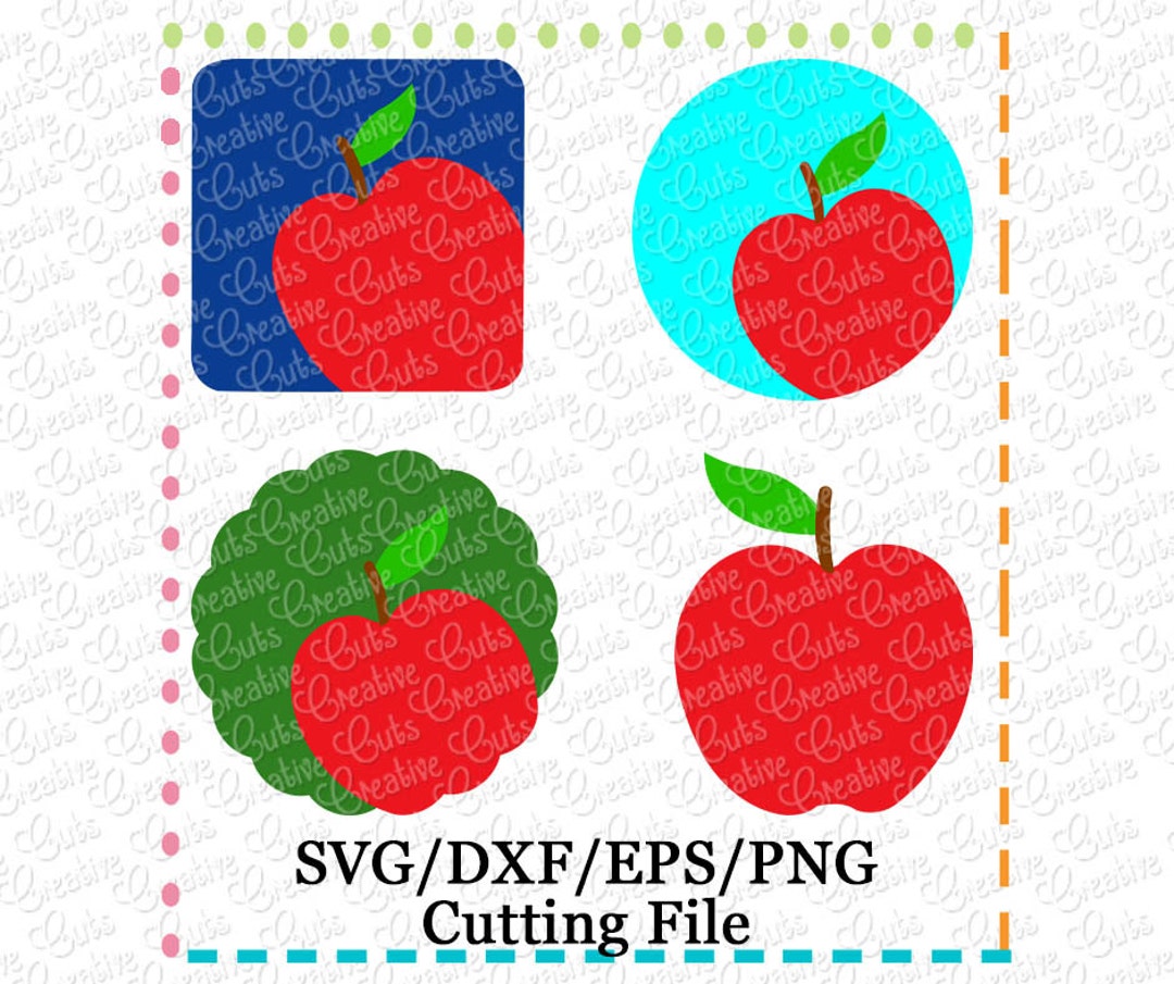 EXCLUSIVE SVG EPS Dxf Apple Cutting File, Apple Cut File, Autumn Svg ...