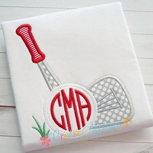 Golf Club Ball Monogram Applique Digital Machine Embroidery Design 4 ...
