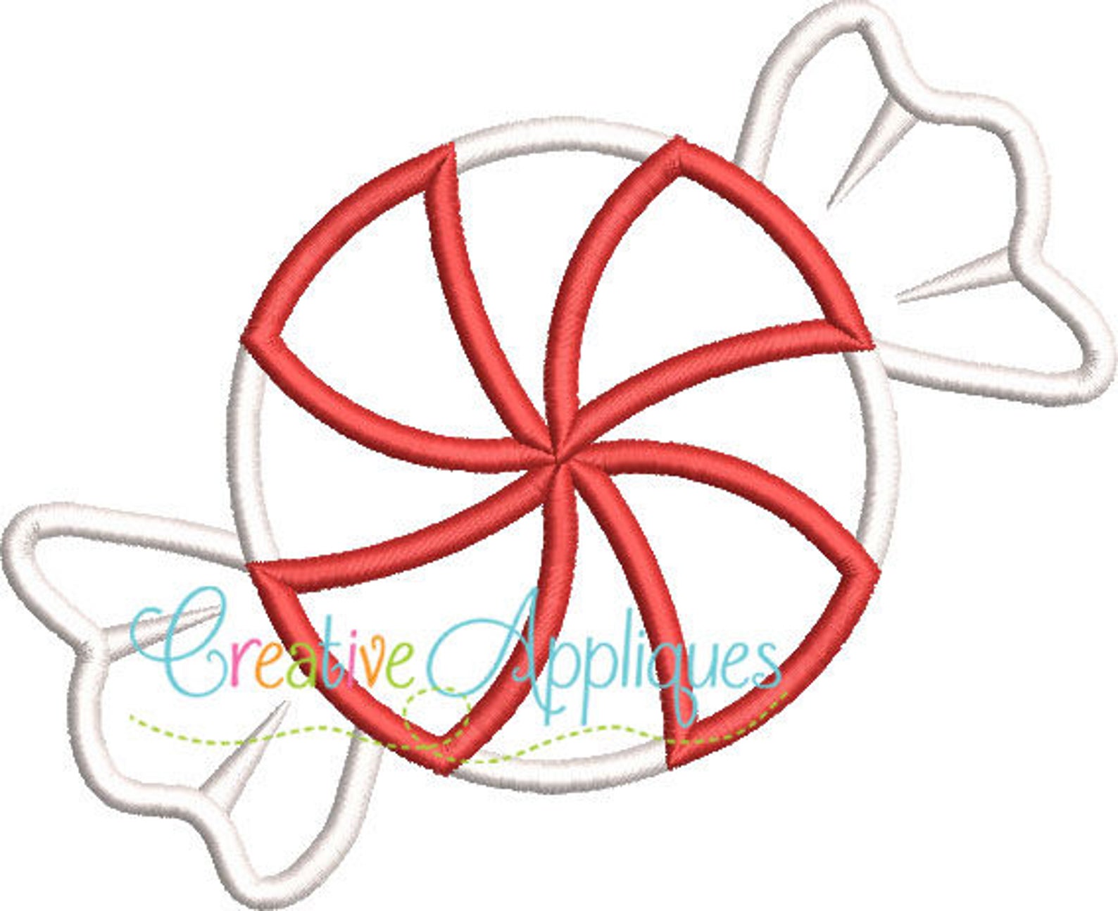 Peppermint Candy Applique Digital Machine Embroidery Design 4 Sizes ...