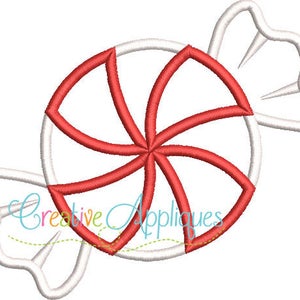 Peppermint Candy Applique Digital Machine Embroidery Design 4 Sizes ...