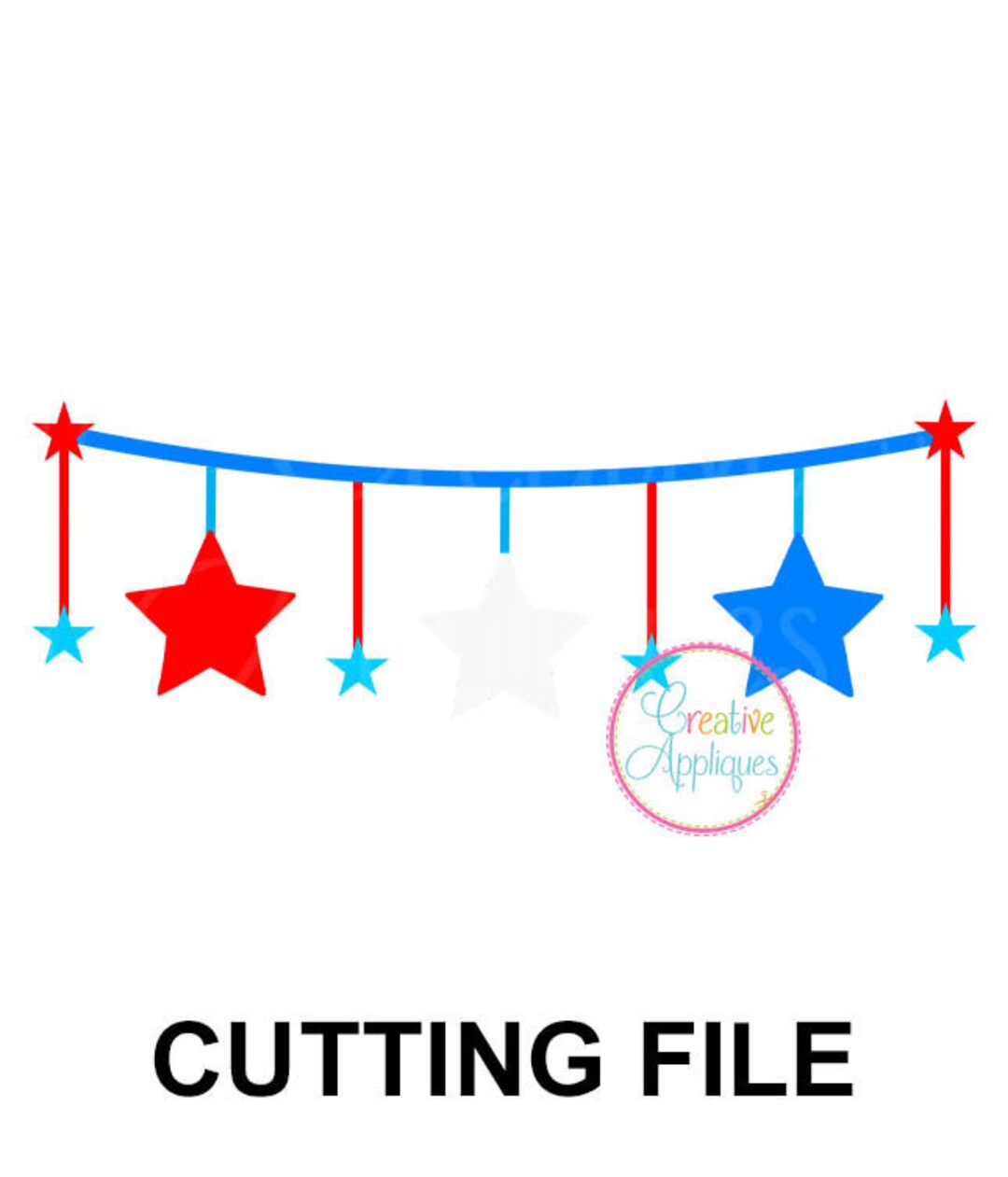 Hanging Star Svg Cutting File, Hanging Cut File Svg, Patriotic Svg, 4th ...