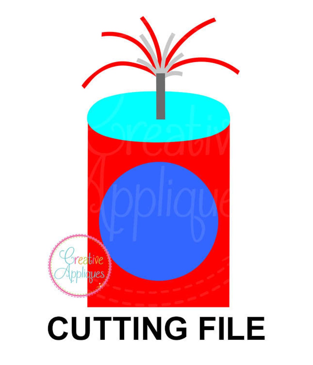 Monogram Firework Svg Cutting File, Firecracker Cut File, Firecracker ...