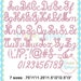 7 SIZES!!! Classic Script Embroidery Font, Alphabet Font Digital ...