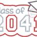 Class of 2041 Graduation Digital Machine Embroidery Applique Design 9 ...