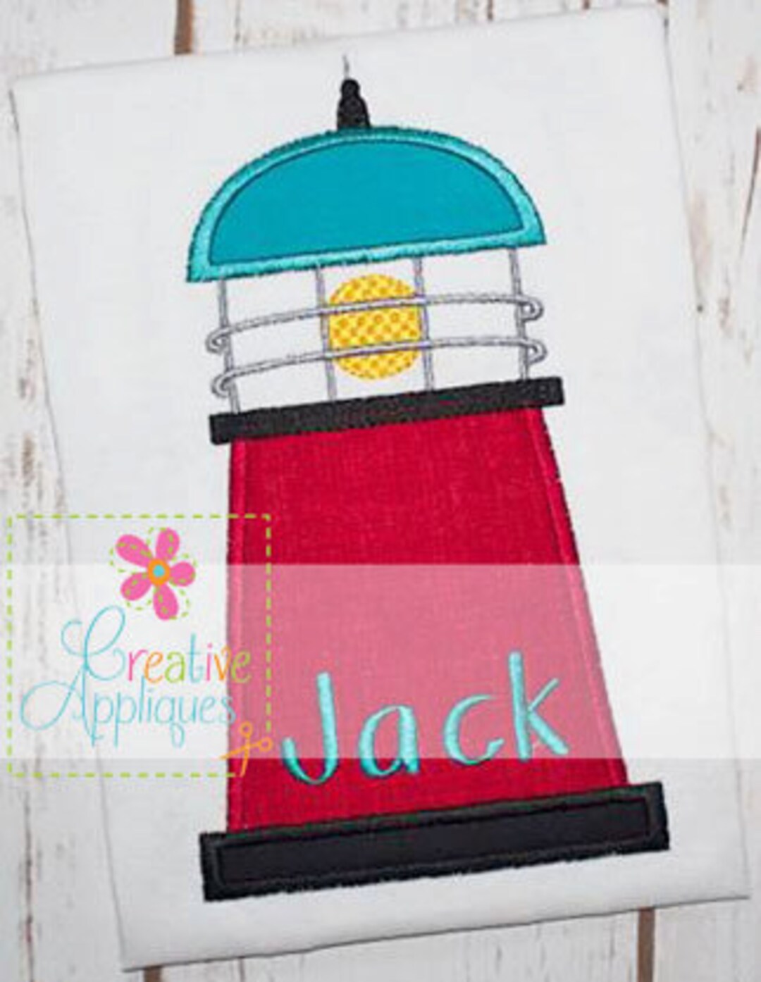 Lighthouse Digital Machine Embroidery Applique Design 4 Sizes - Etsy