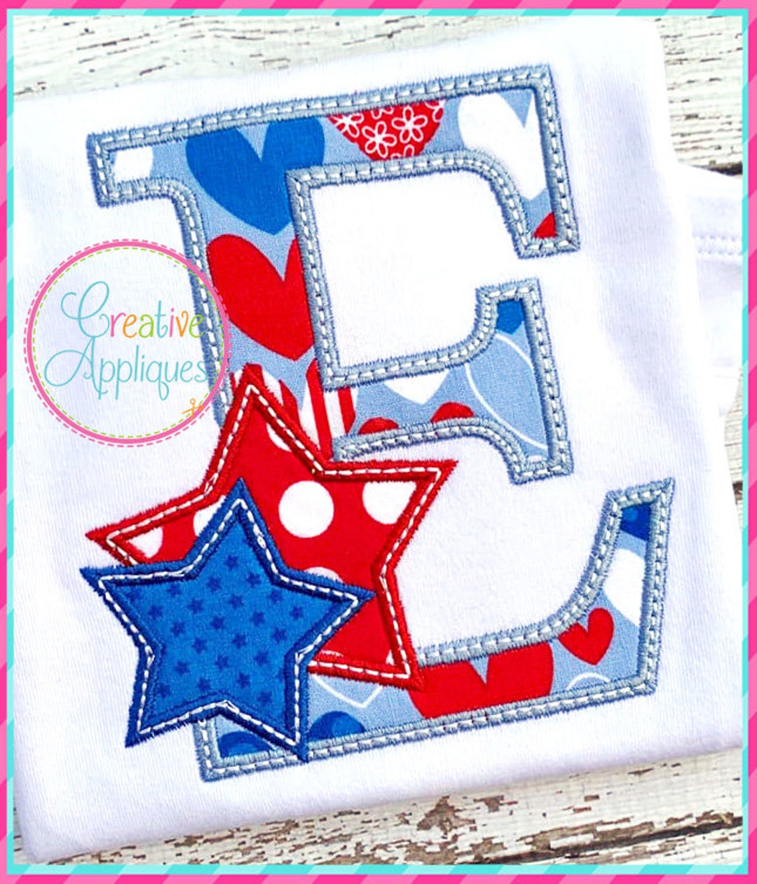 Stars Alphabet Letter Set A-Z Applique Machine Embroidery Design 4 ...