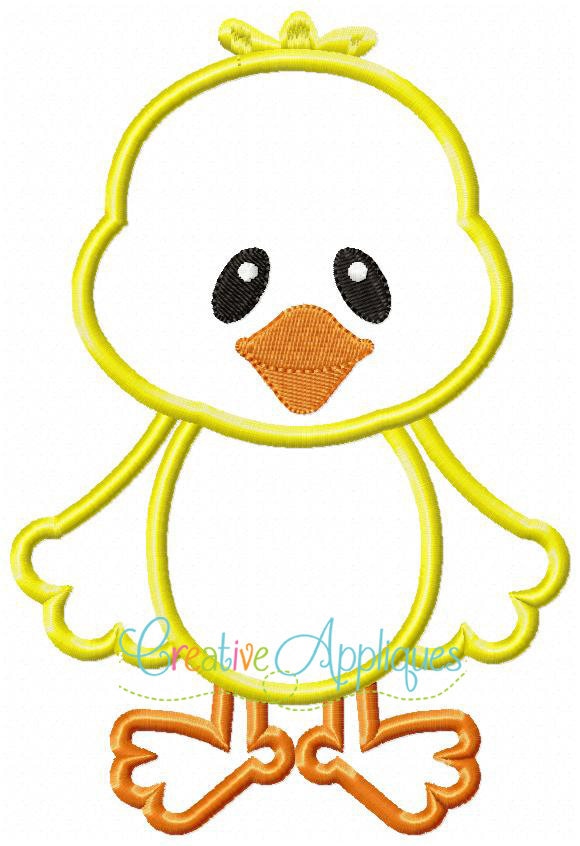 Chick Easter Machine Embroidery Applique Design 4 Sizes Chick - Etsy