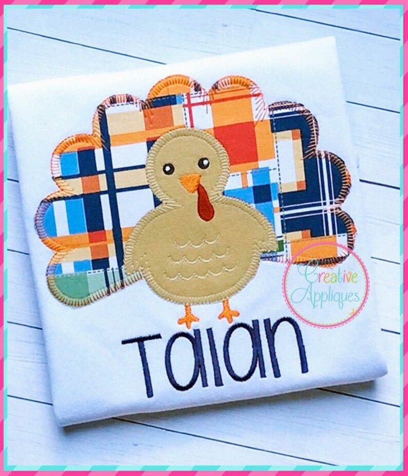 Blanket Stitch Turkey Applique Digital Machine Embroidery - Etsy