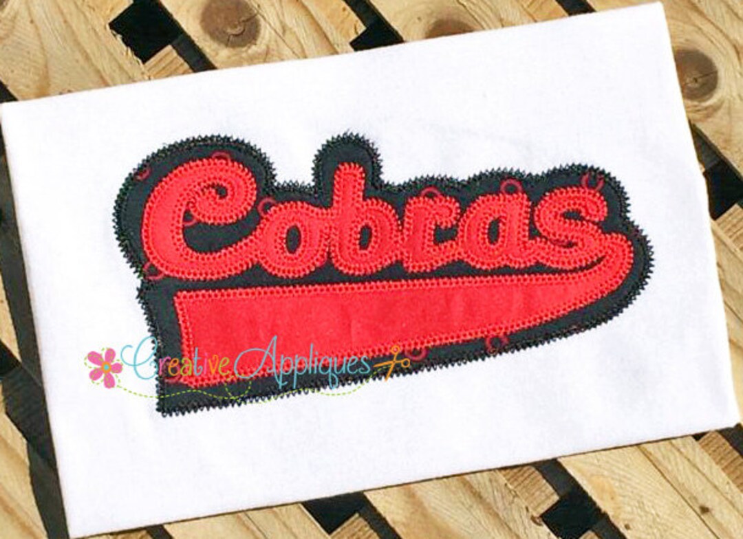 Cobras Digital Machine Embroidery Applique Design 6 Sizes, Cobras ...