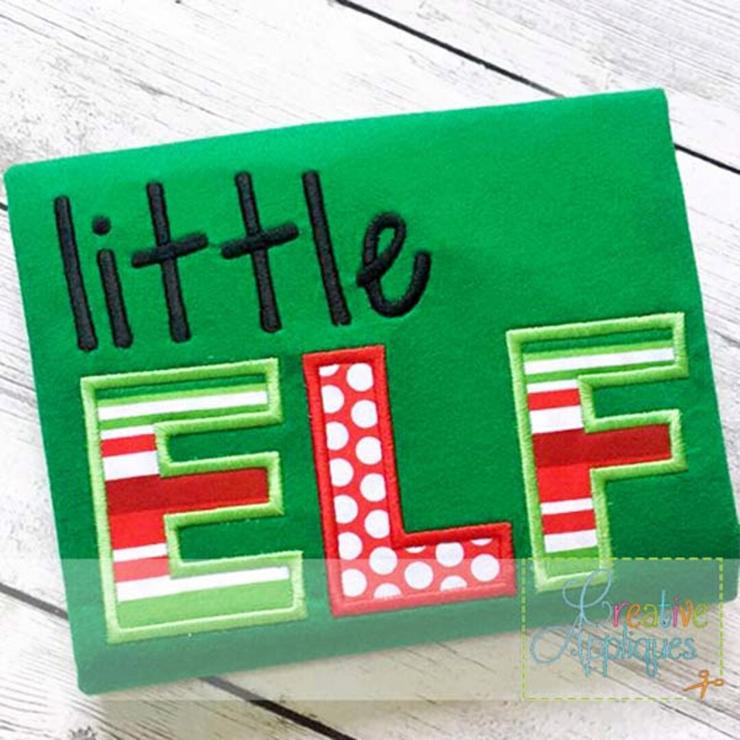 Elf Applique Digital Machine Embroidery Design 7 Sizes!!!, Elf Word ...