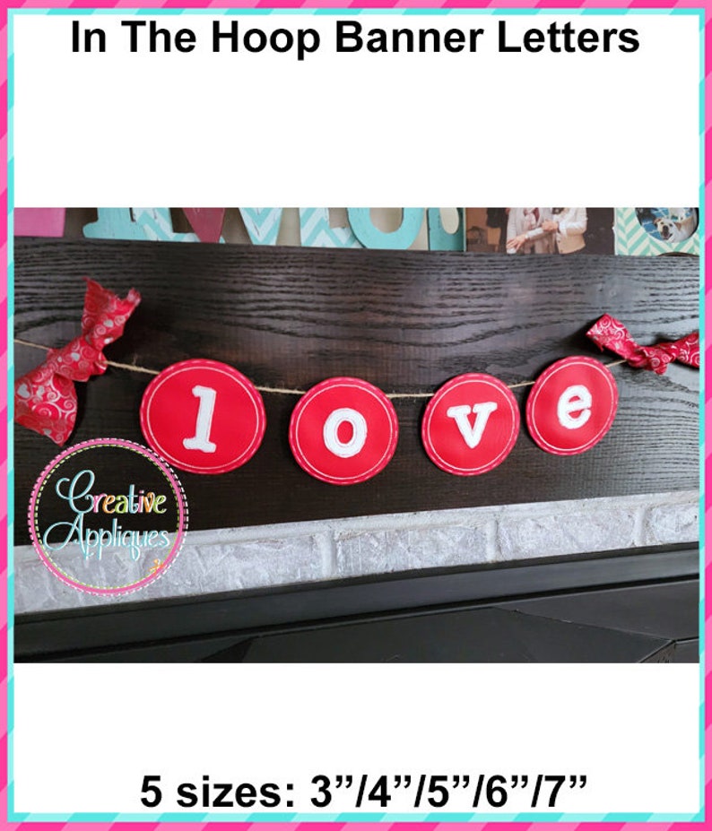 Circle Banner Letters Alphabet in the Hoop Embroidery Alphabet Font ...