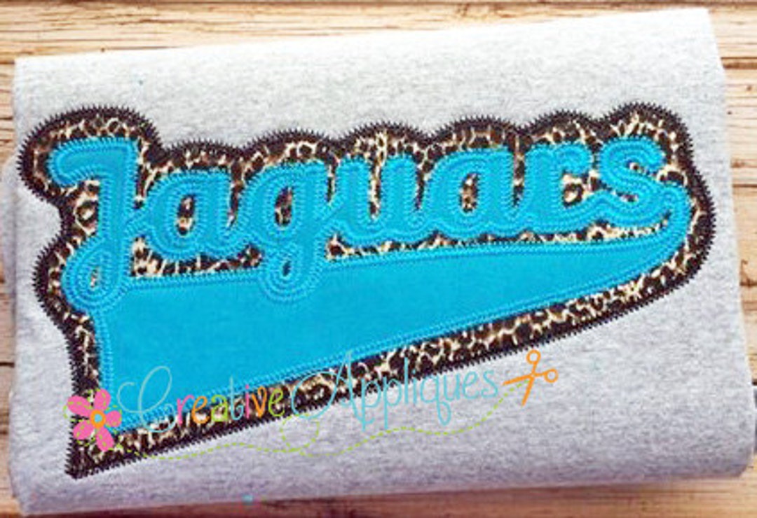 Jaguars Digital Machine Embroidery Applique Design 6 Sizes, Jaguars ...