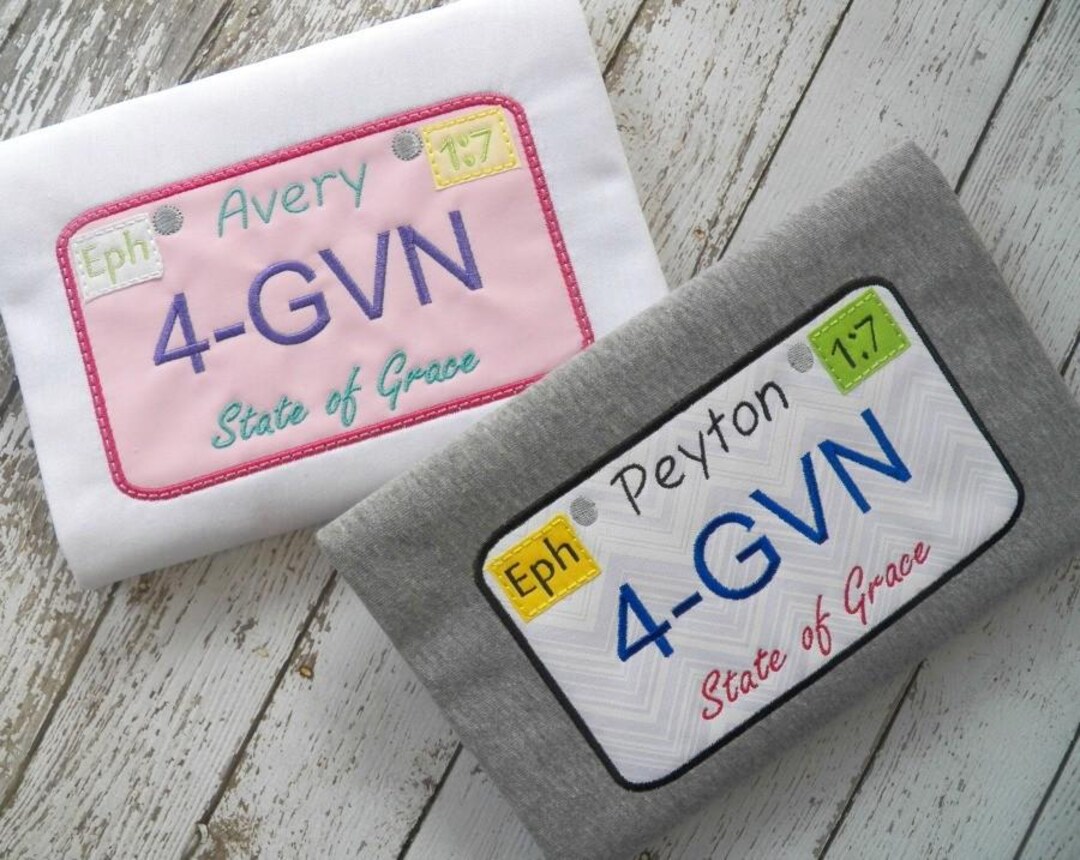 4gvn Tag Machine Embroidery Design, Forgiven Applique Design, License ...