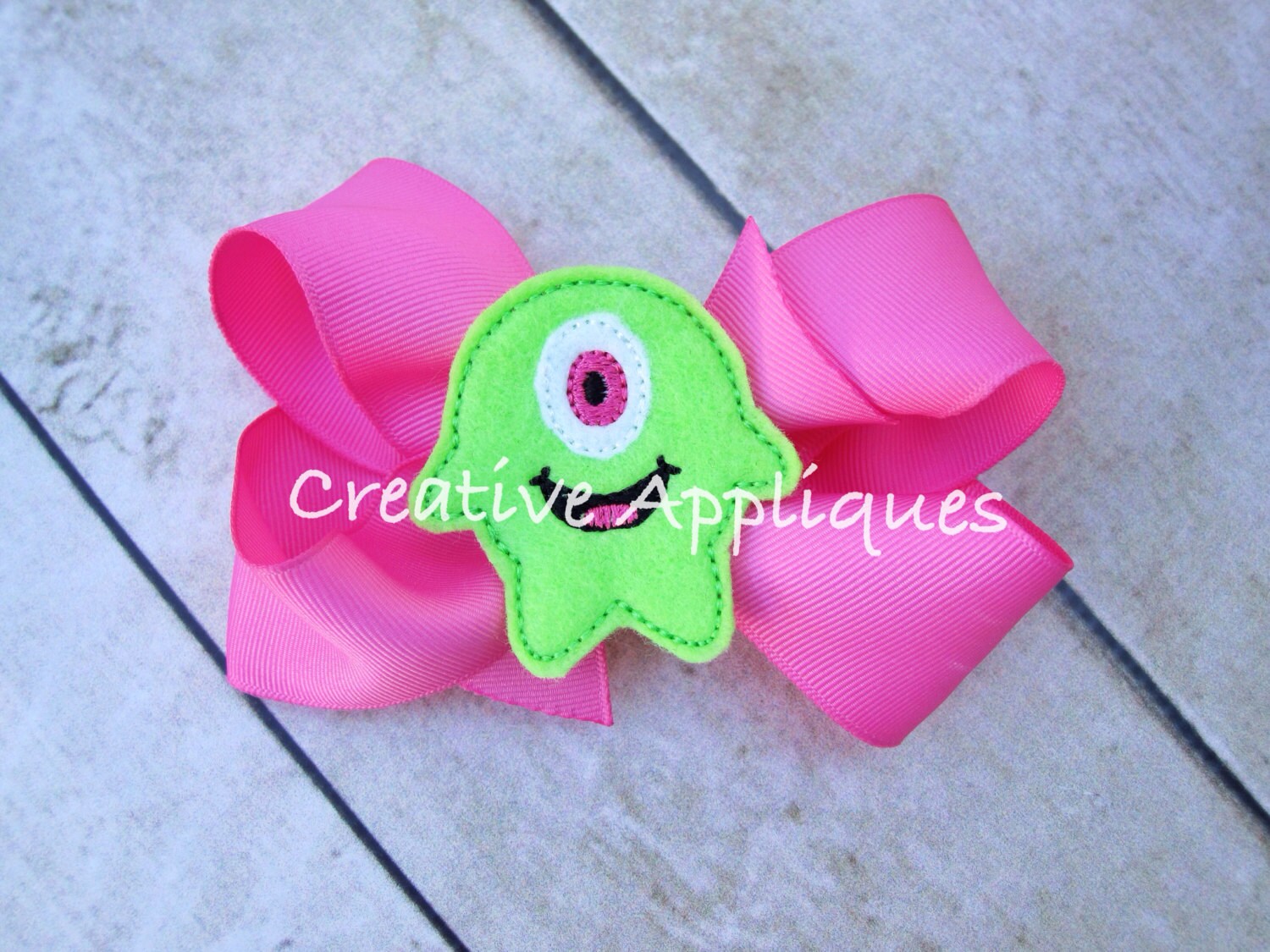 Round Smiling One Eyed Monster Felt Feltie Digital Machine - Etsy